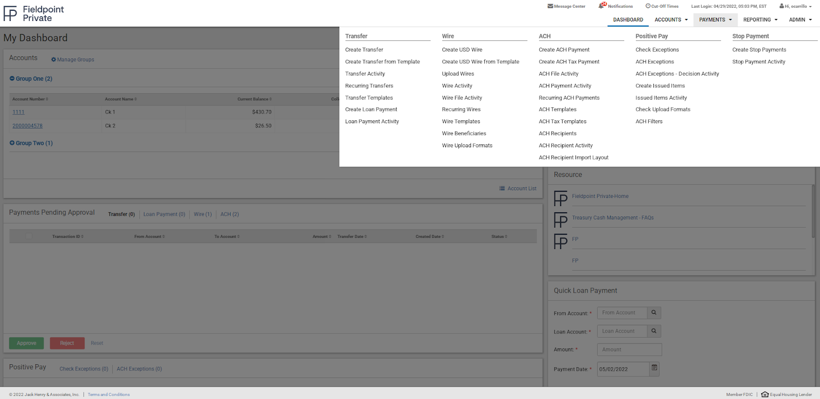 Treasury Cash Management